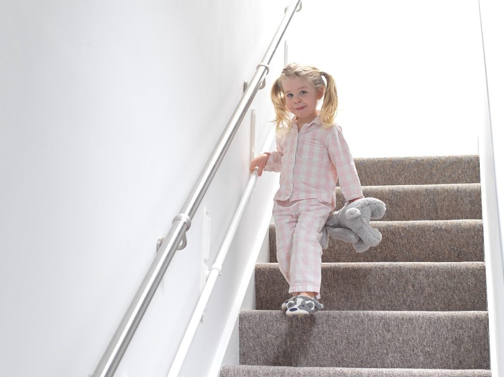 KiddieRail Adjustable Child Stair Handrail - KiddieRail - Making Stairs ...